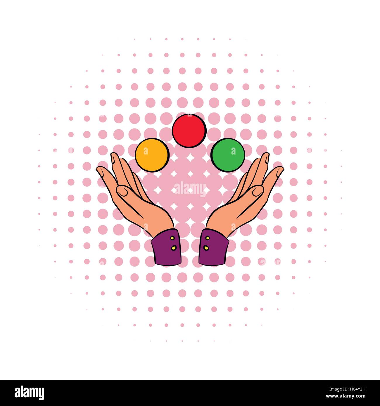 Hands juggling balls comics icon Stock Vector Image & Art - Alamy