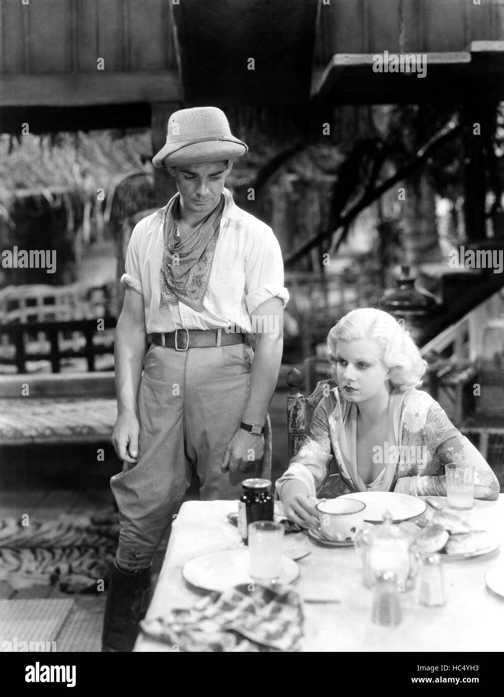 RED DUST, from left, Clark Gable, Jean Harlow, 1932 Stock Photo - Alamy