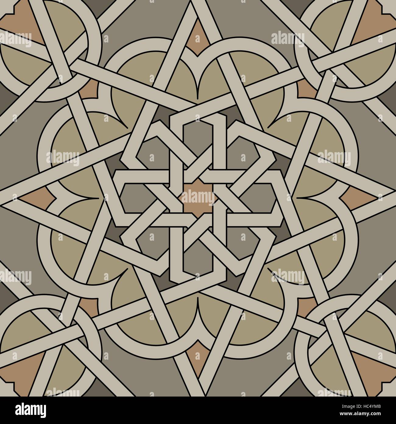 Arabesque. Seamless pattern in Moroccan style tile. Islamic traditional ...