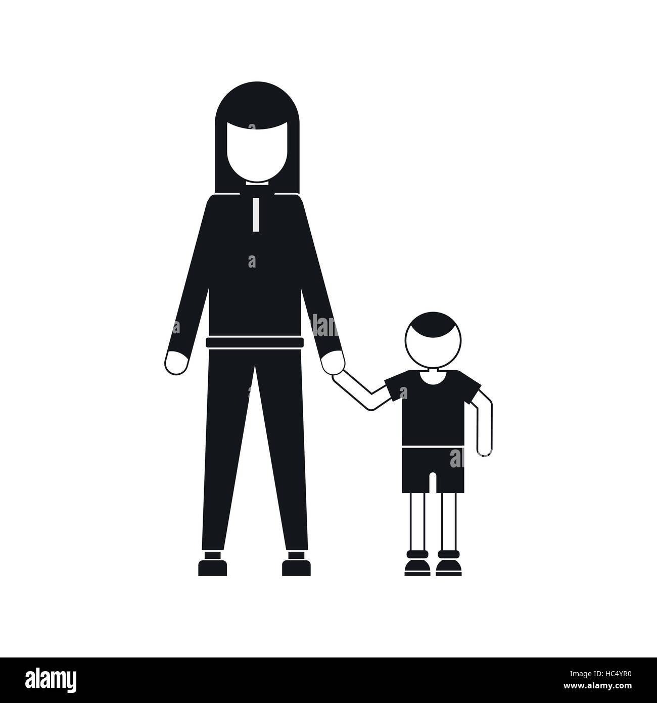 Mother and son icon Stock Vector Image & Art - Alamy
