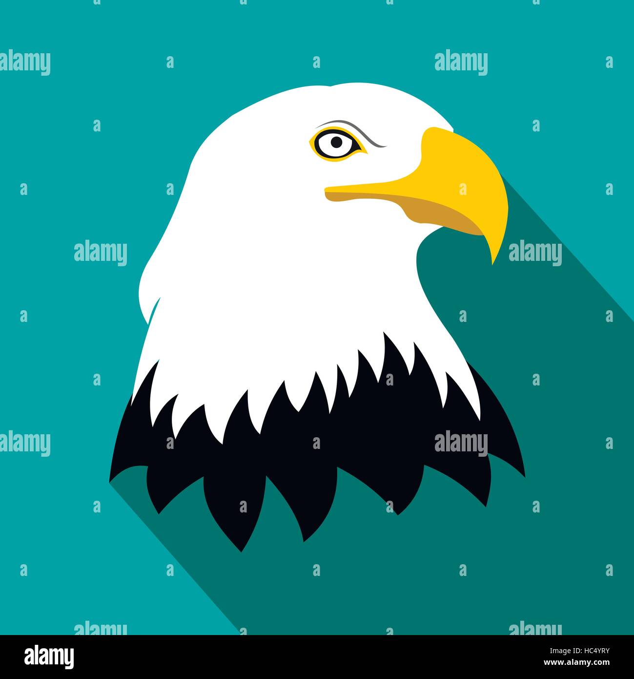 Bald eagle flat icon Stock Vector Image & Art - Alamy