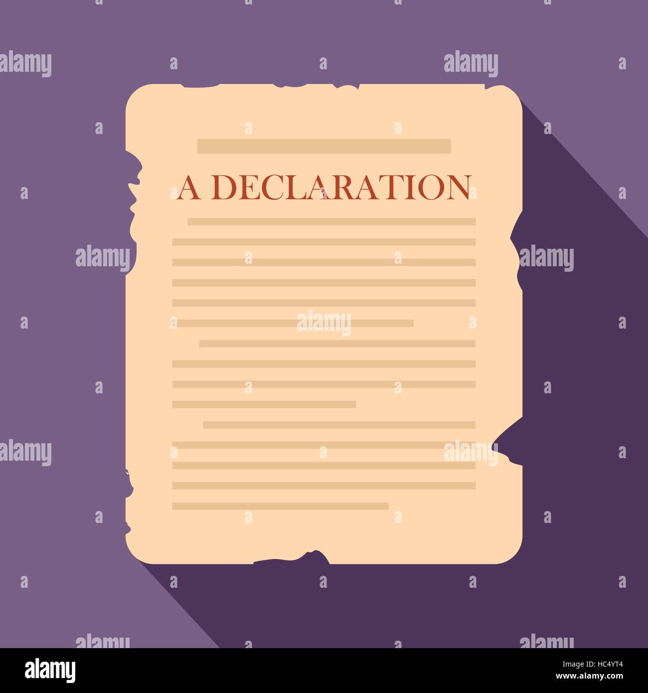 Declaration Of Independence Stock Vector Images - Alamy