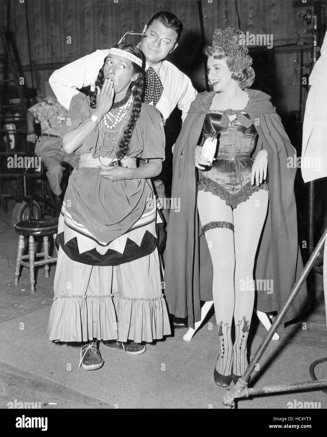 RED GARTERS, Cass Daley, Jack Carson, Rosemary Clooney, on-set, 1954 ...
