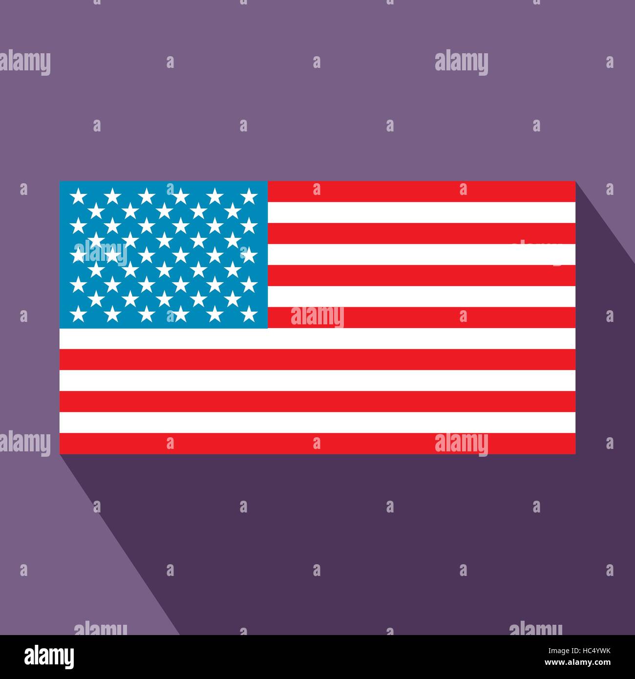 USA flag flat icon Stock Vector Image & Art - Alamy