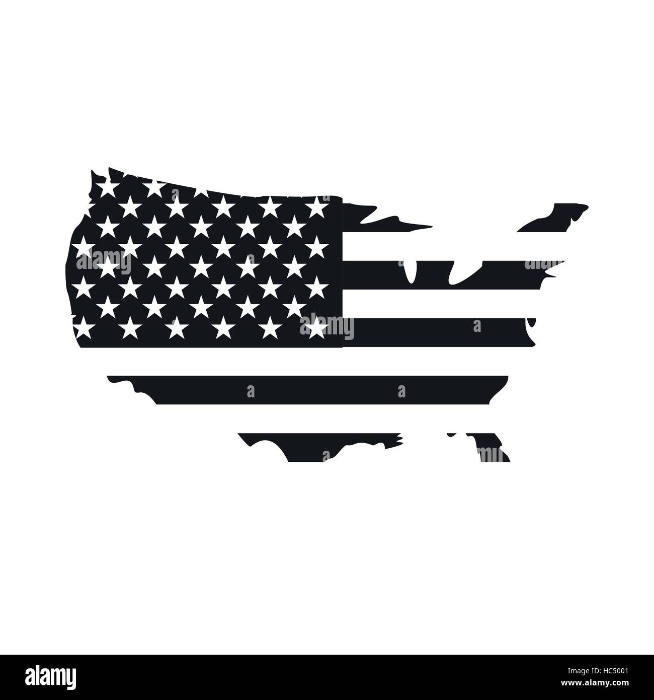 USA map flag icon Stock Vector Image & Art - Alamy