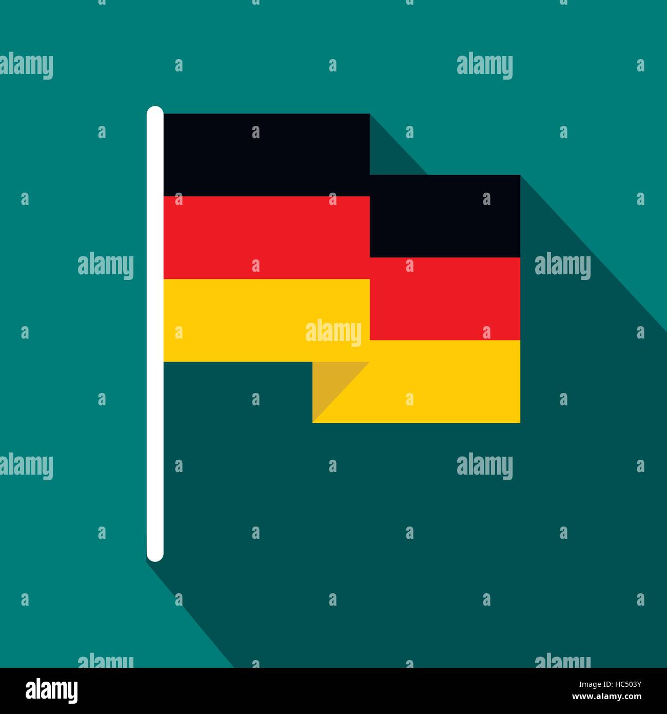 Germany flag flat icon Stock Vector Image & Art - Alamy