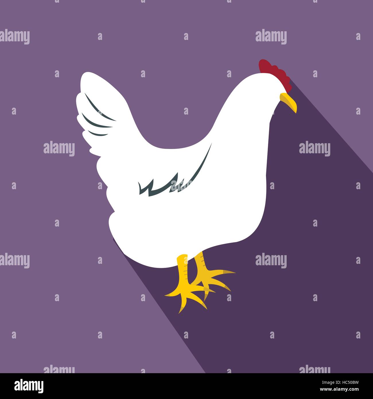 White hen flat icon Stock Vector Image & Art - Alamy