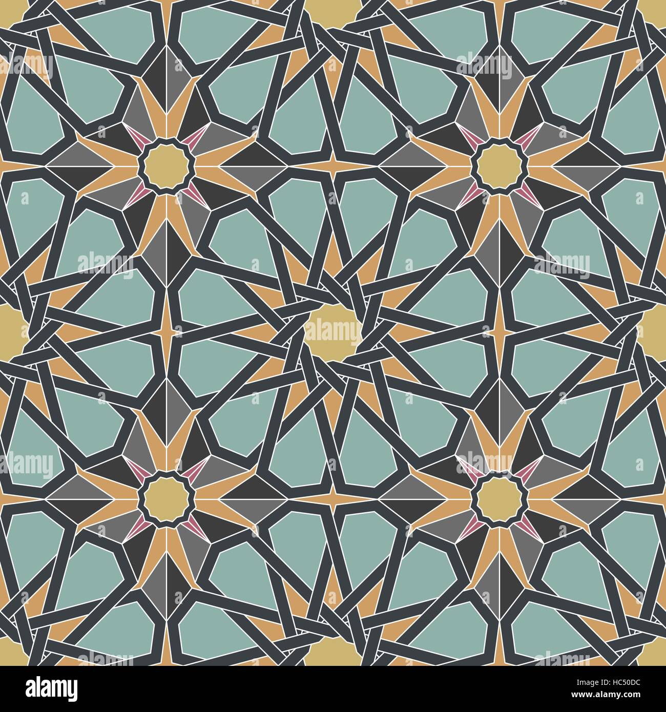 Arabesque. Seamless pattern in Moroccan style tile. Islamic traditional ...