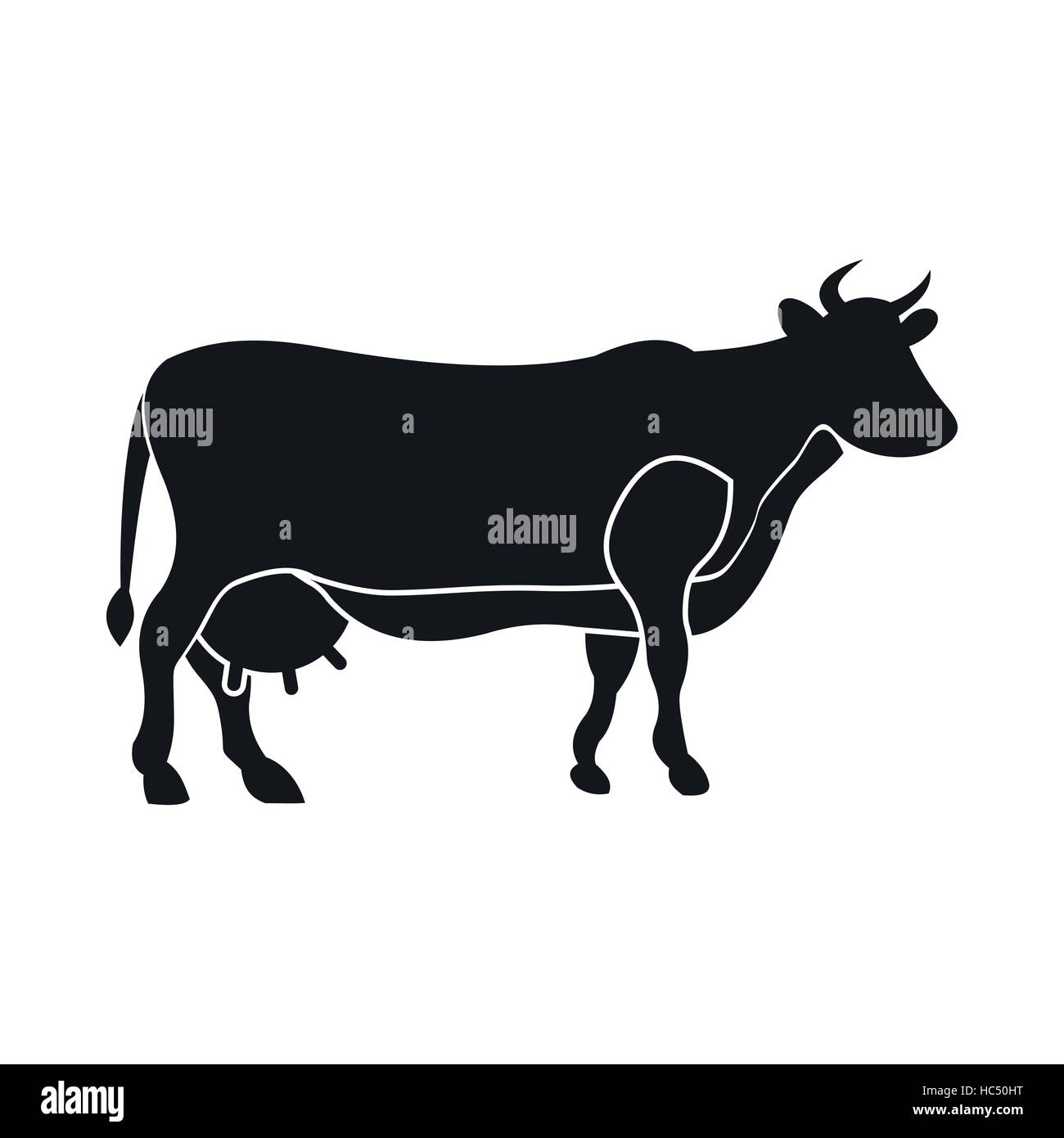 Brown cow icon Stock Vector Image & Art - Alamy