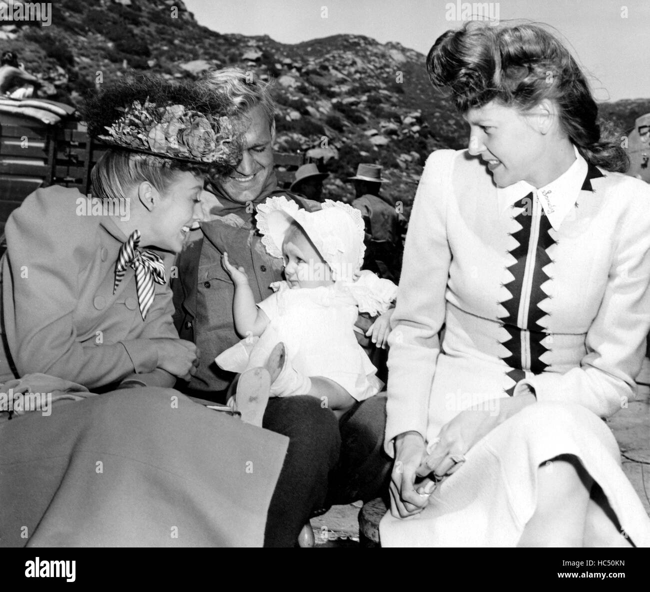 RENEGADES, from left: Evelyn Keyes, Forrest Tucker, Brooke Tucker ...