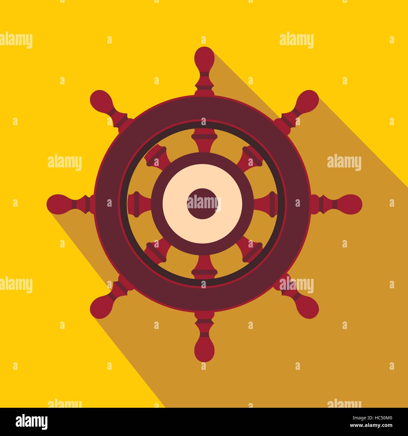 Wooden ship wheel flat icon Stock Vector Image & Art - Alamy