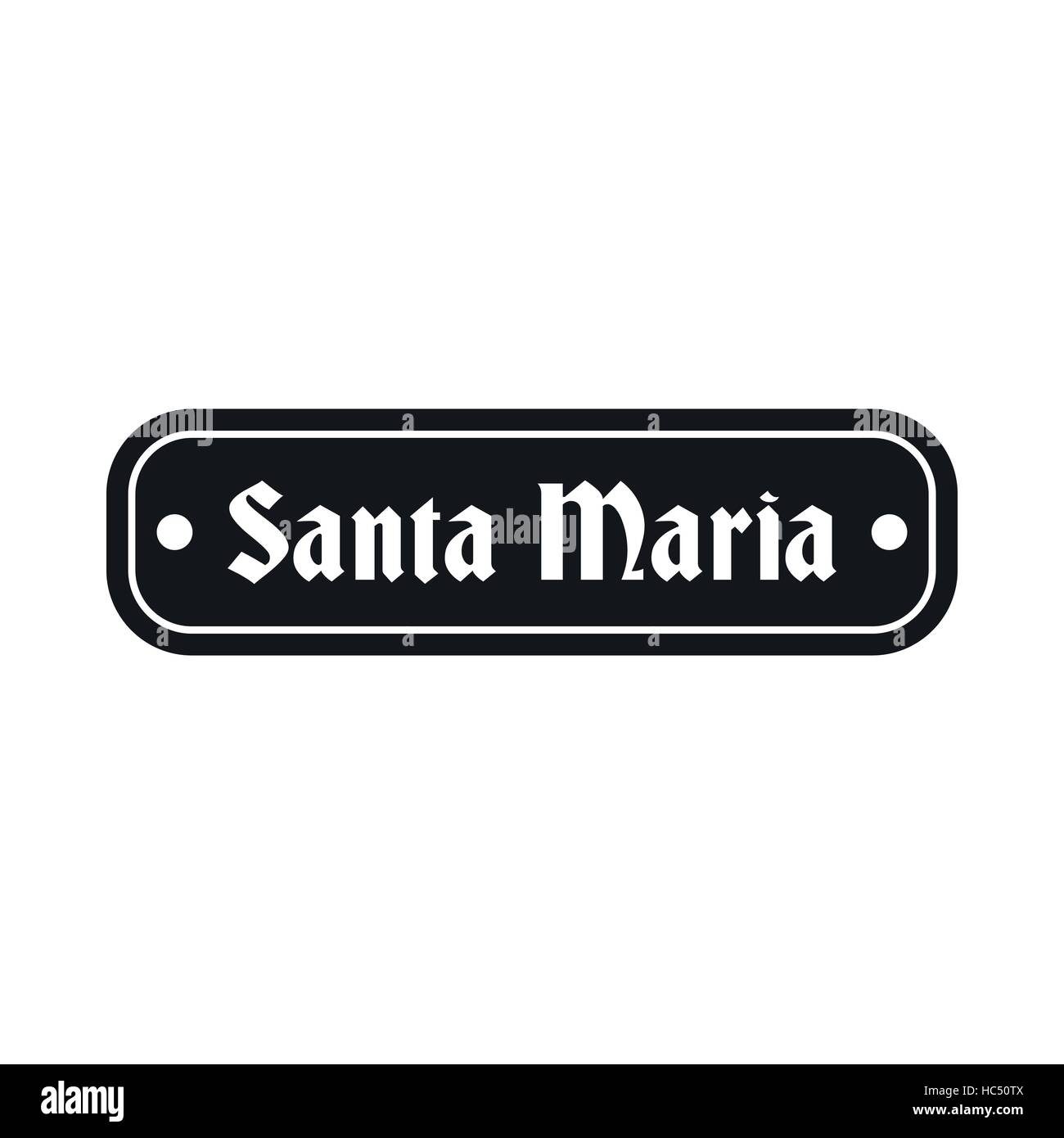 Santa Maria sign icon Stock Vector Image & Art - Alamy