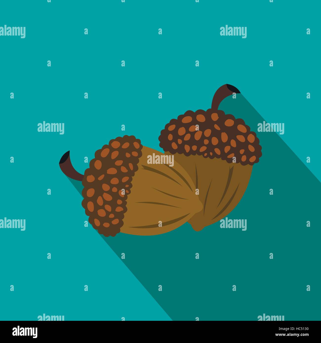 Acorn flat icon with shadow Stock Vector Image & Art - Alamy