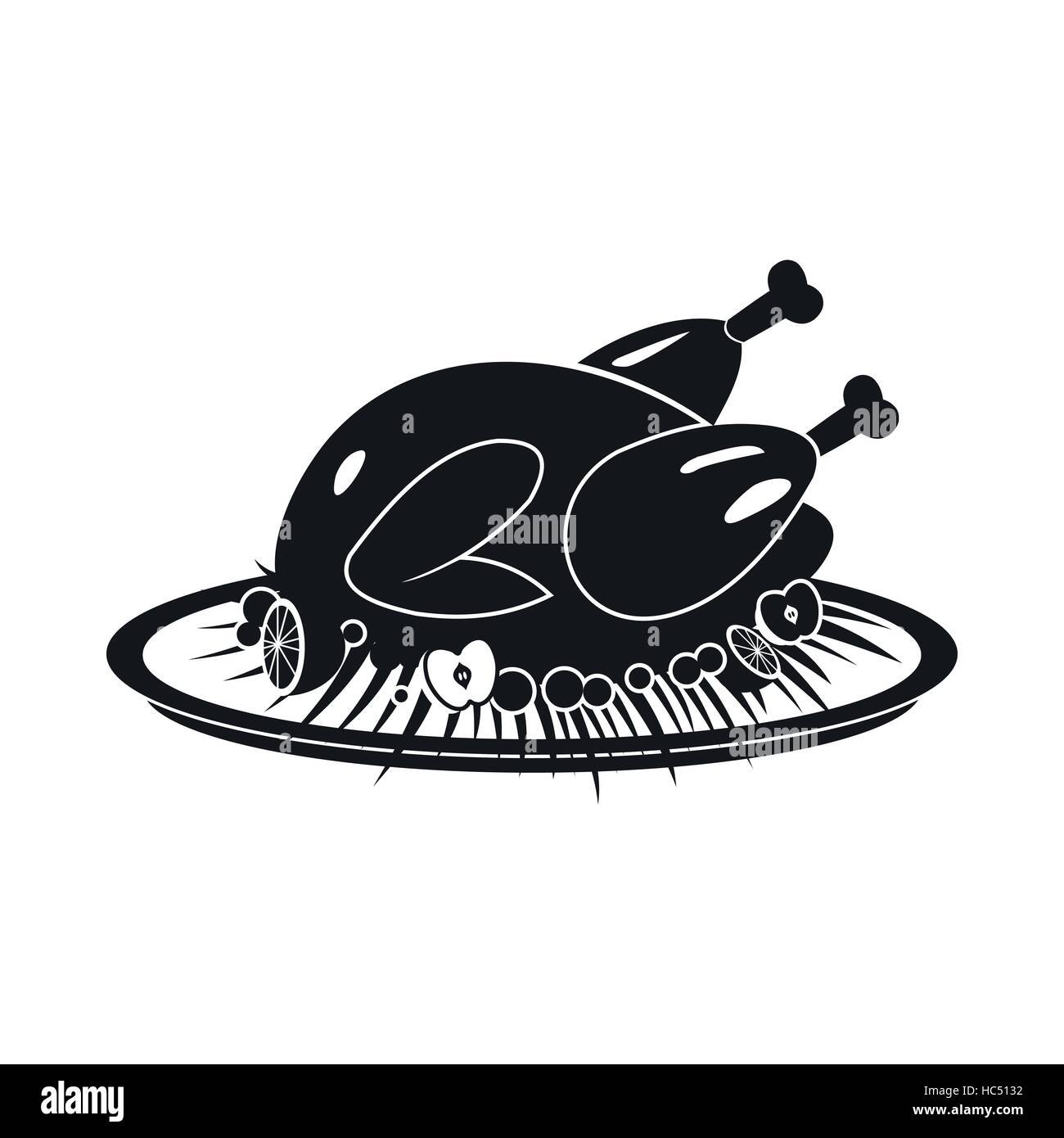 Roasted turkey icon Stock Vector Image & Art - Alamy