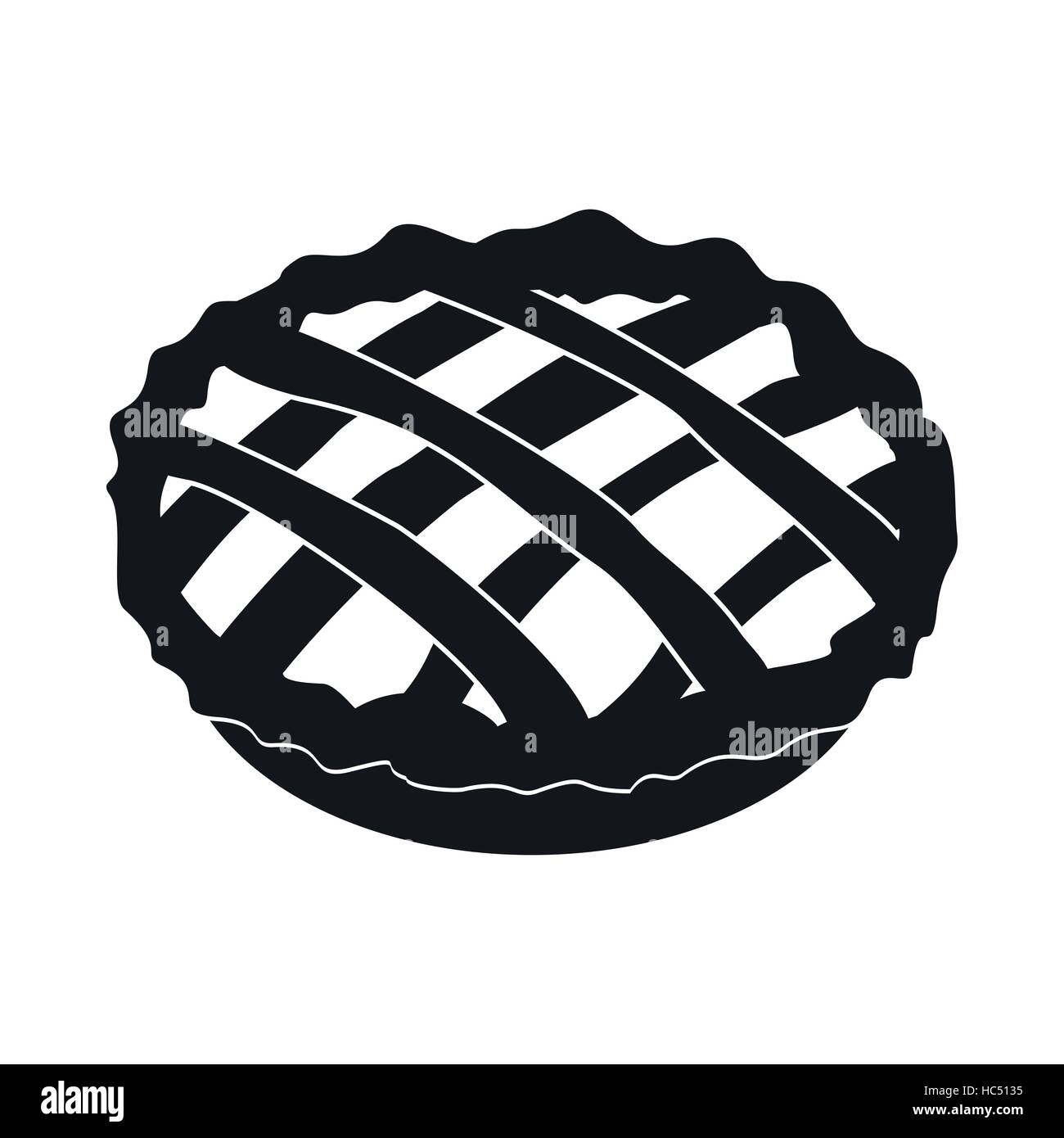 Pie icon black Stock Vector Image & Art - Alamy