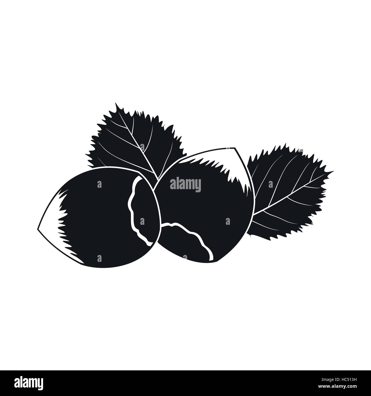 Hazelnut icon black Stock Vector Image & Art - Alamy