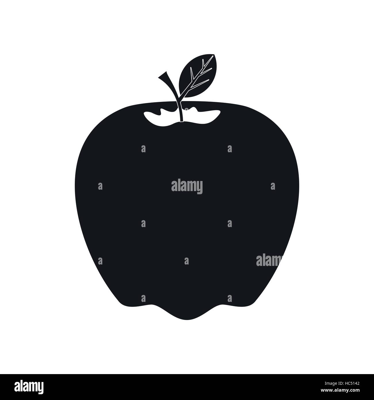 Apple icon black Stock Vector Image & Art - Alamy