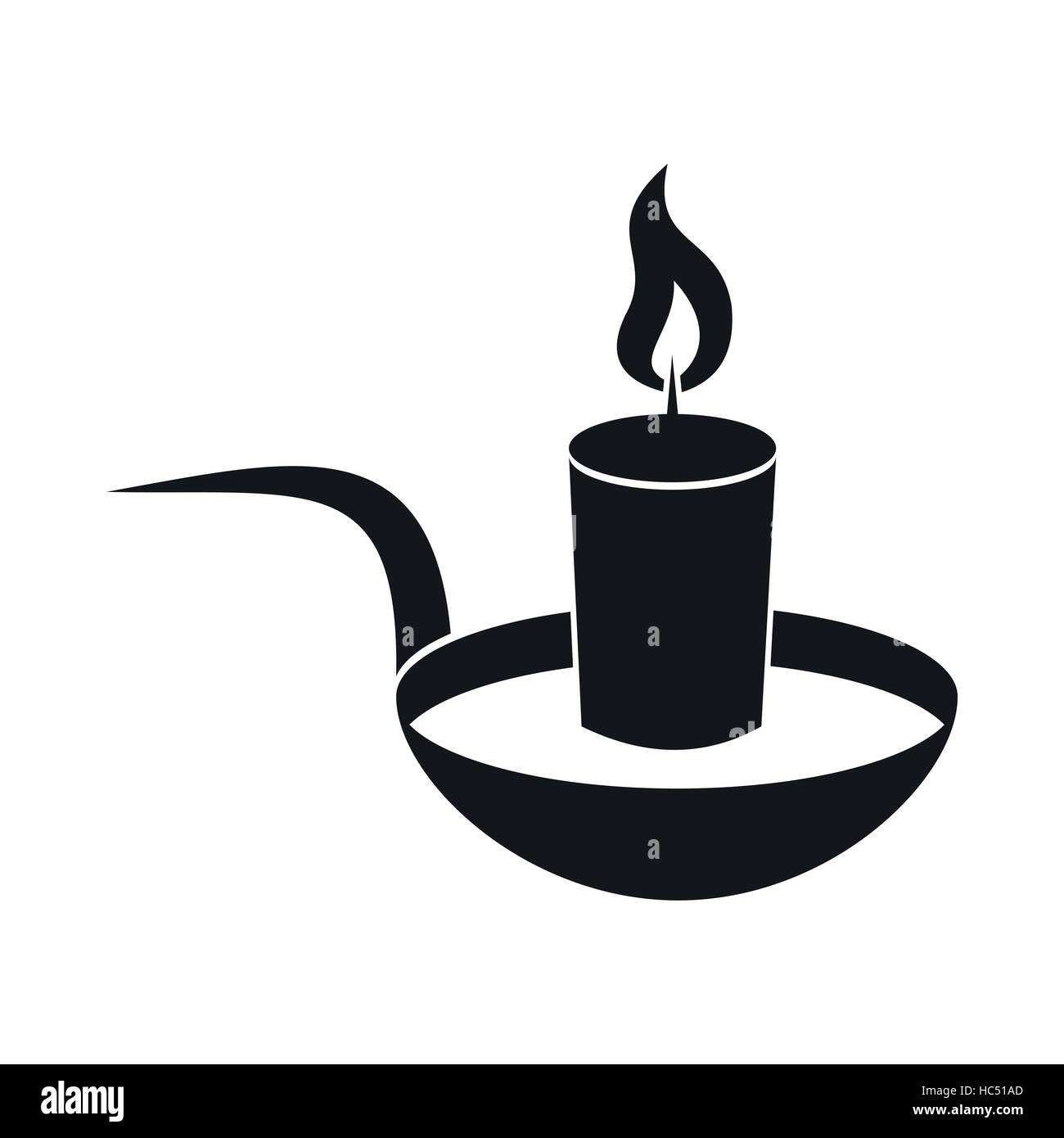 Candle icon black Stock Vector Image & Art - Alamy