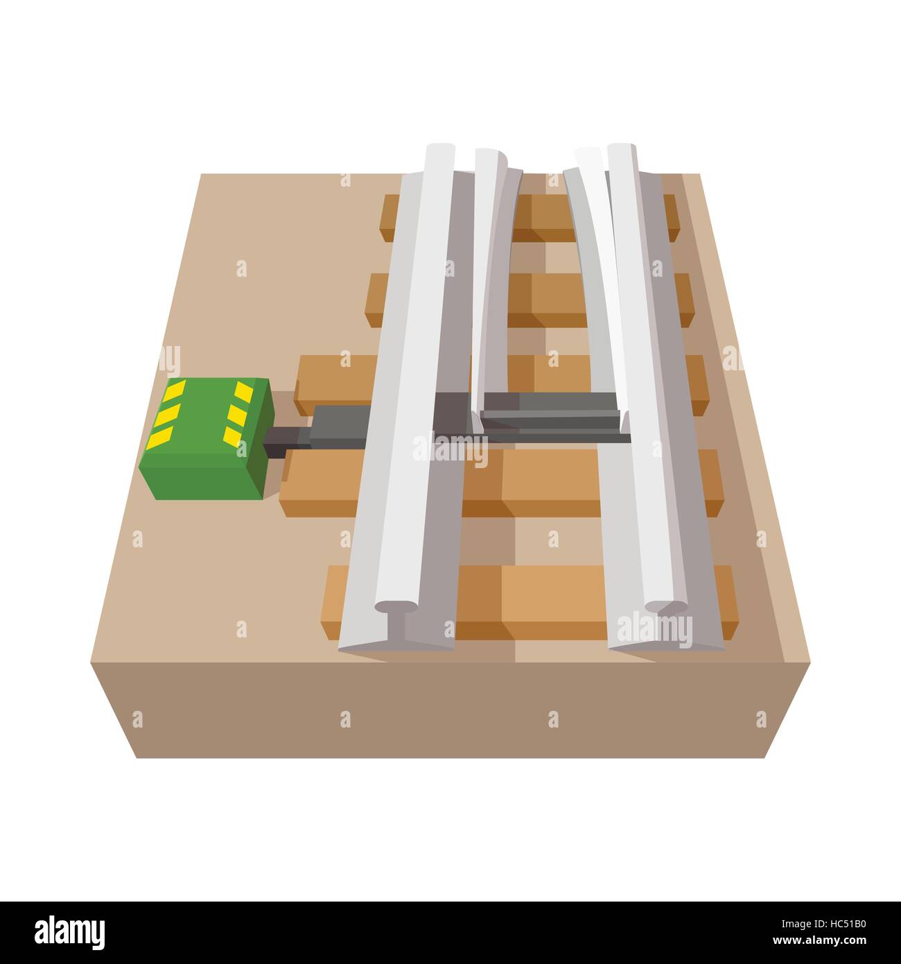 Railroad switch cartoon icon Stock Vector Image & Art - Alamy