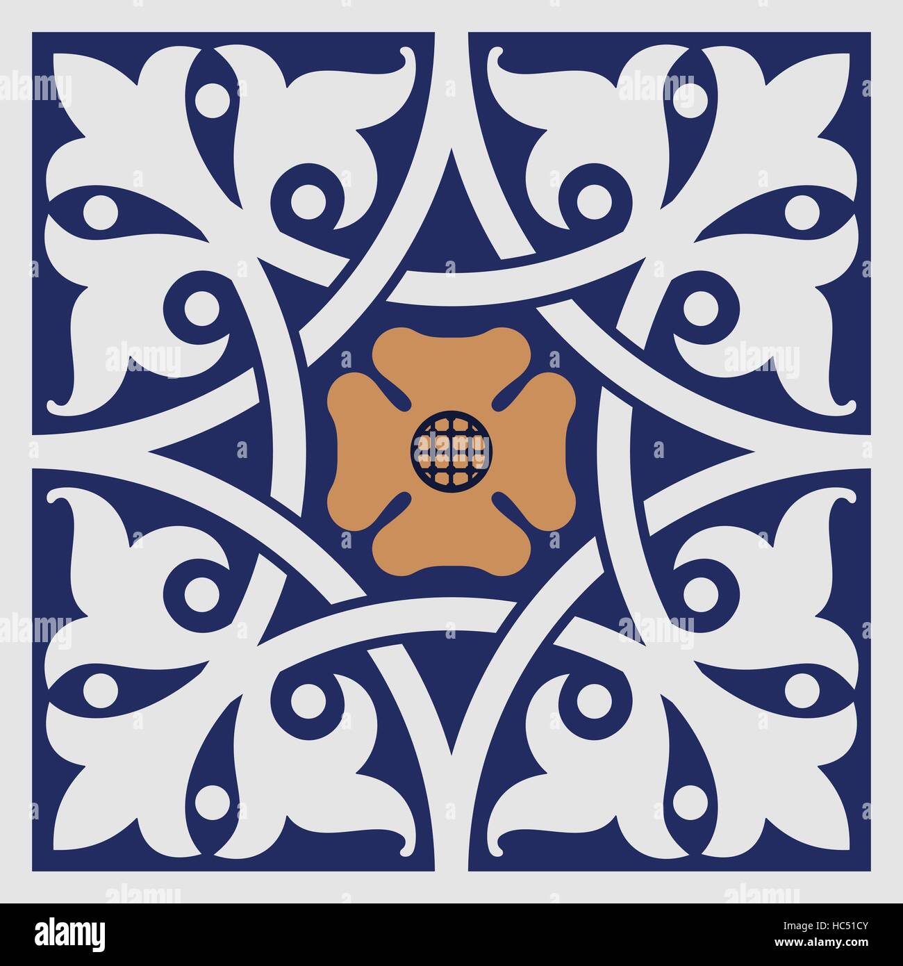Vintage seamless pattern with Victorian motives tile with abstract ...