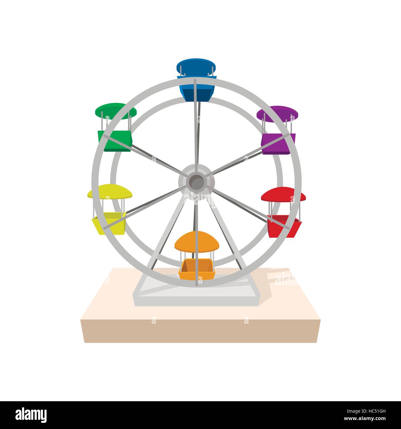Ferris wheel cartoon icon Stock Vector Image & Art - Alamy