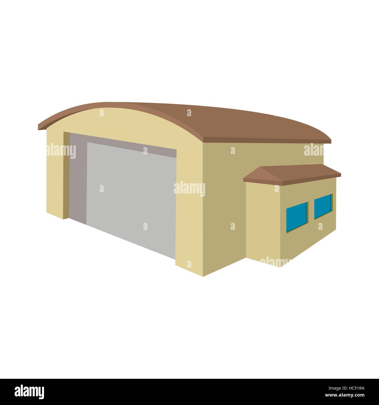 Industrial warehouse with roller door cartoon icon Stock Vector Image ...