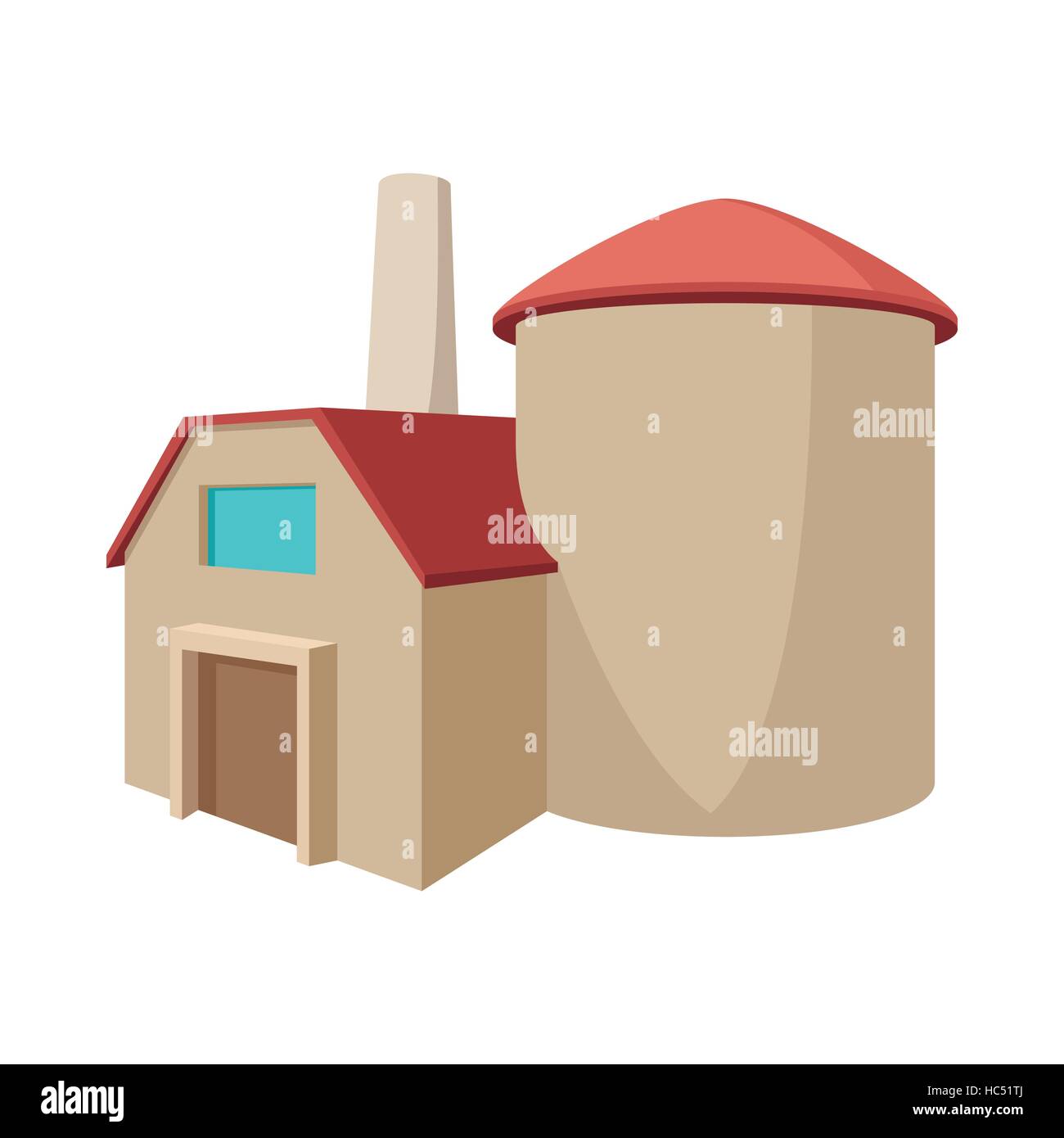 Factory building cartoon icon Stock Vector Image & Art - Alamy