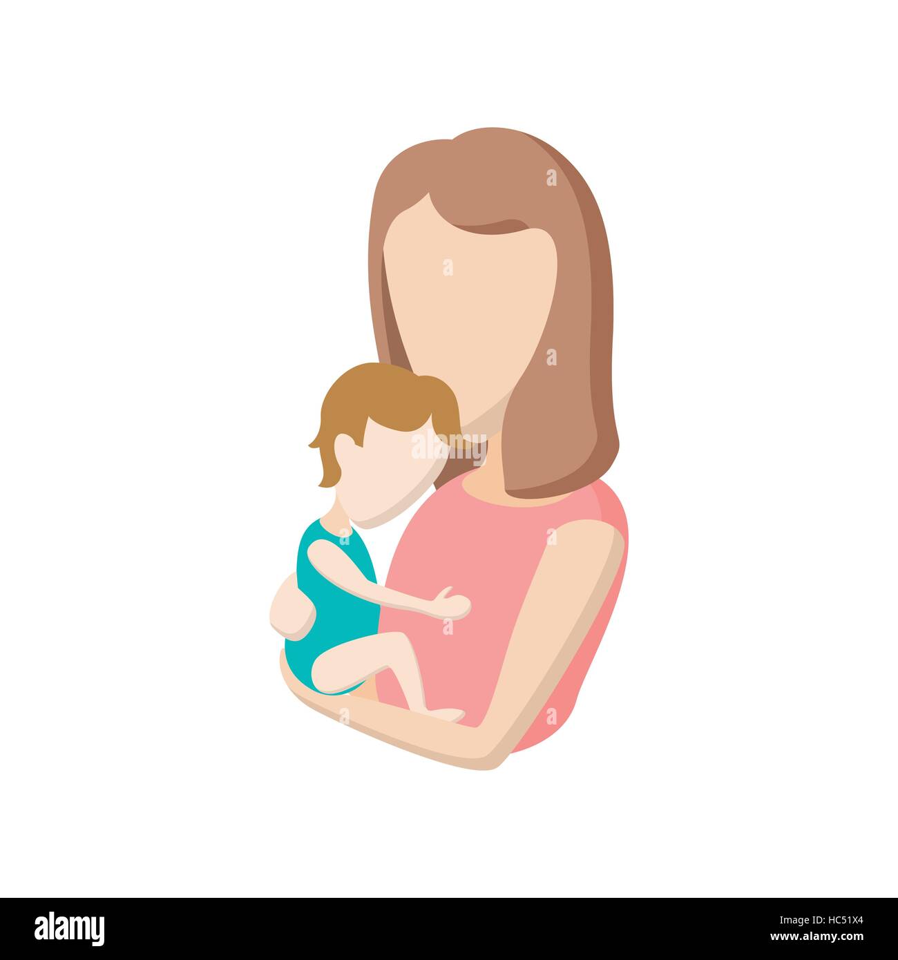 Young mother holding her baby cartoon icon Stock Vector Image & Art - Alamy