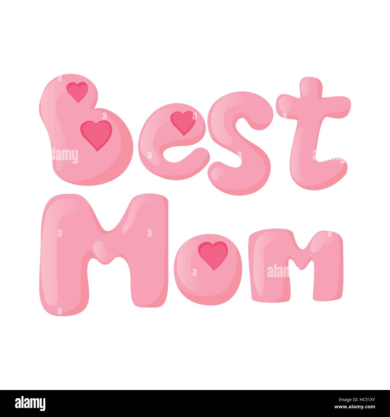 Lettering Best Mom cartoon icon Stock Vector Image & Art - Alamy