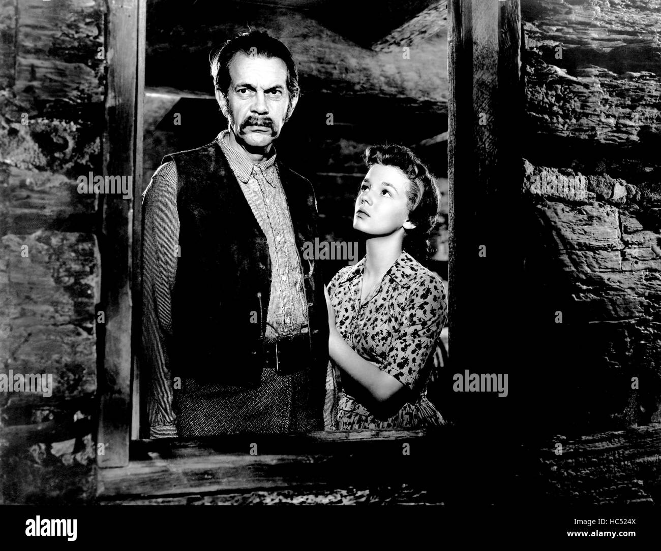 ROSEANNA McCOY, from left, Raymond Massey, Joan Evans, 1949 Stock Photo ...