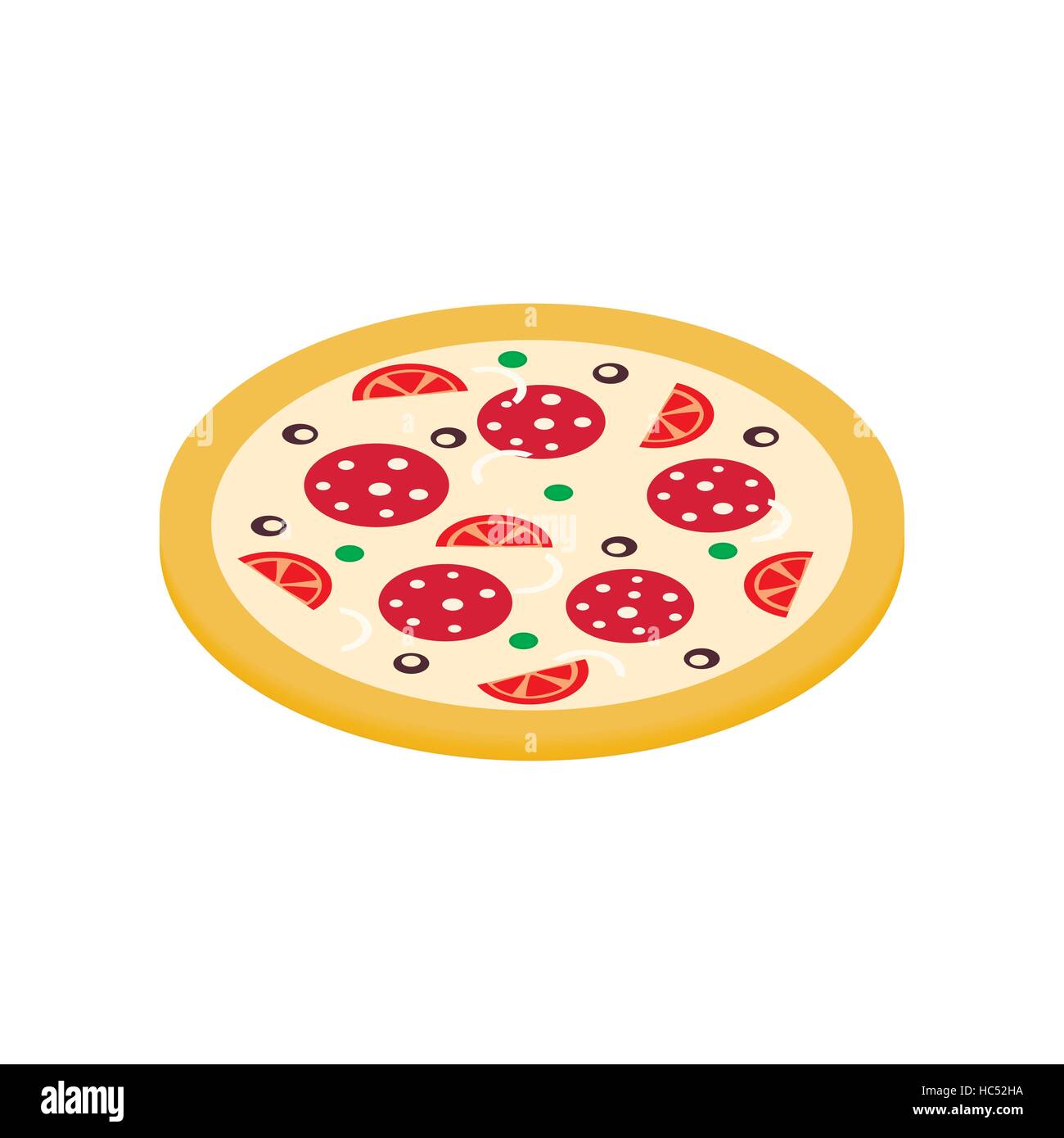 Fresh pizza cooked in Stock Vector Images - Alamy
