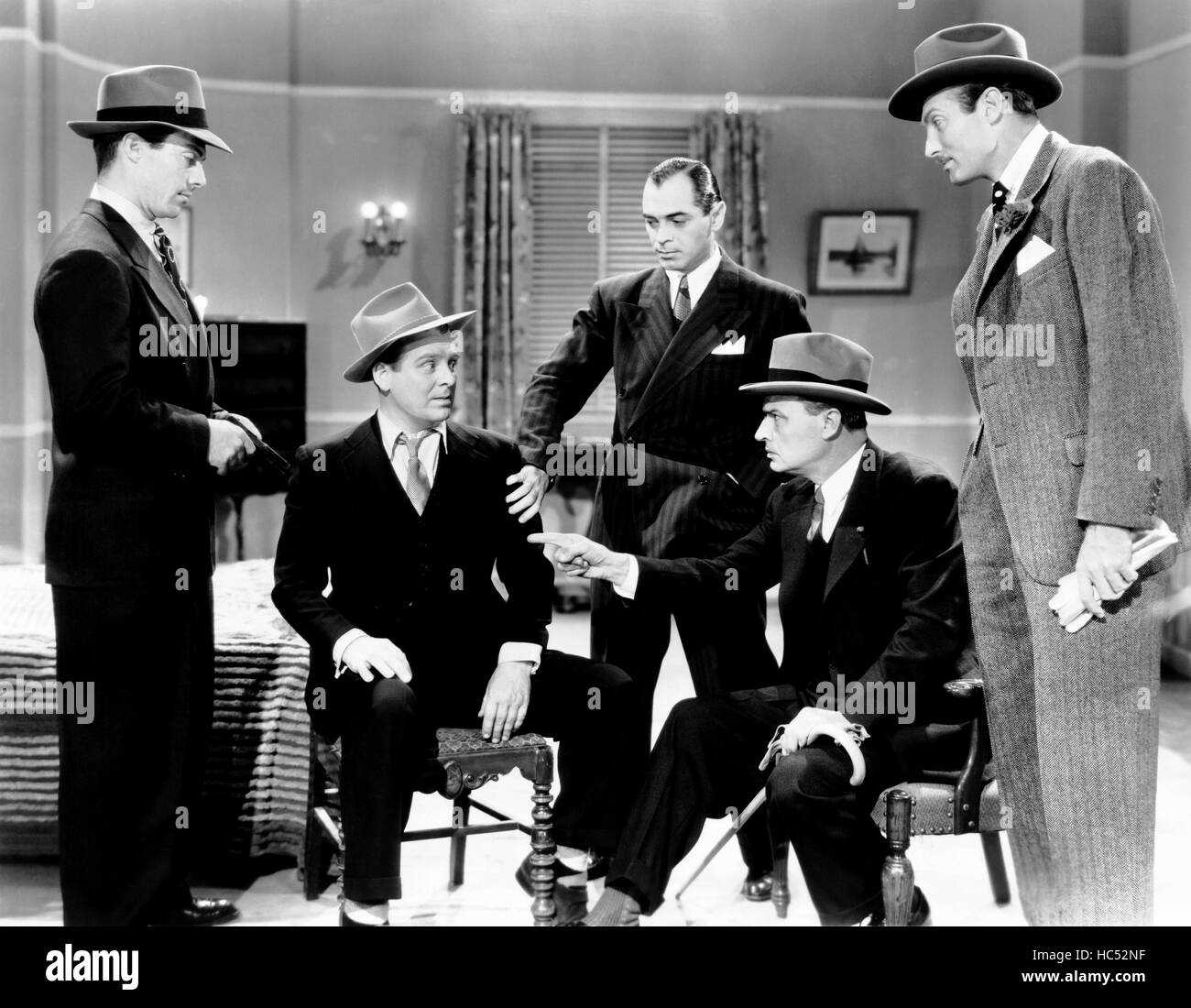 ROAR OF THE PRESS, from left, Dennis Moore, Wallace Ford, Eddie Foster ...