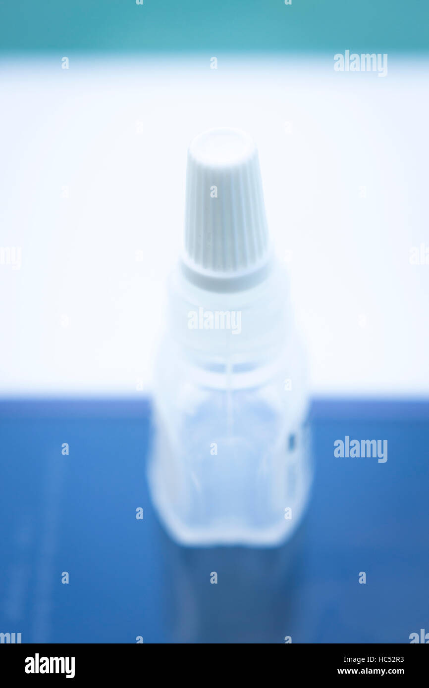 Glaucoma eyedrops medicine bottle to reduce pressure in eye in patients ...