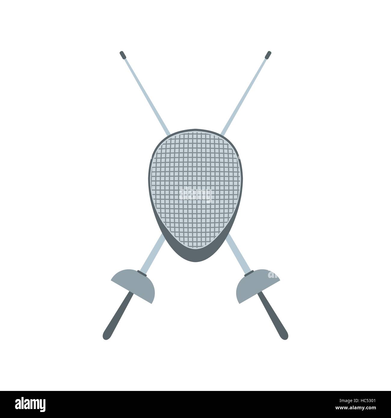 Fencing swords and helmet mask flat icon Stock Vector Image & Art - Alamy