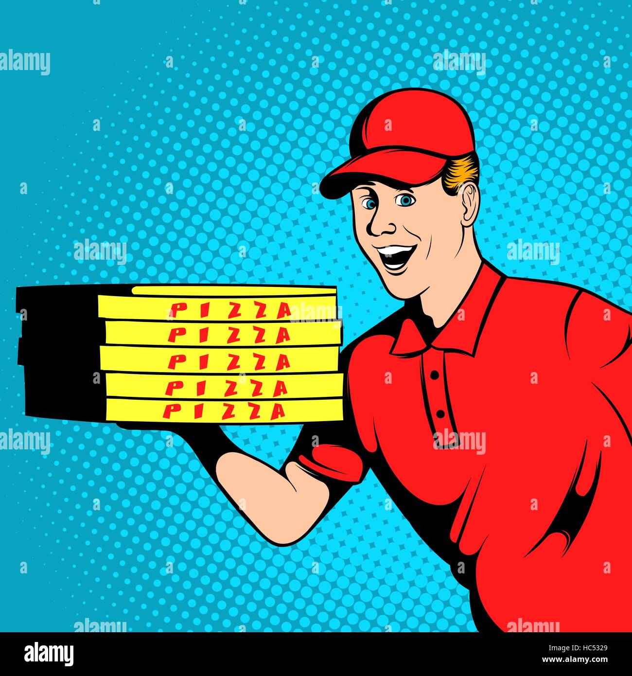 Pizza delivery guy comics Stock Vector Image & Art - Alamy