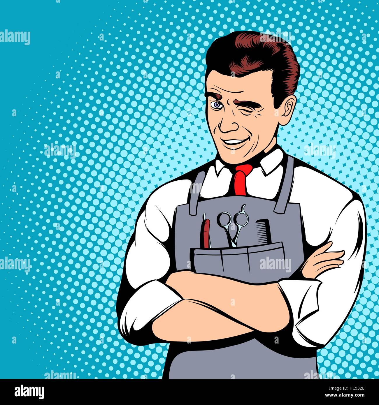 Hairdresser male client in Stock Vector Images - Alamy