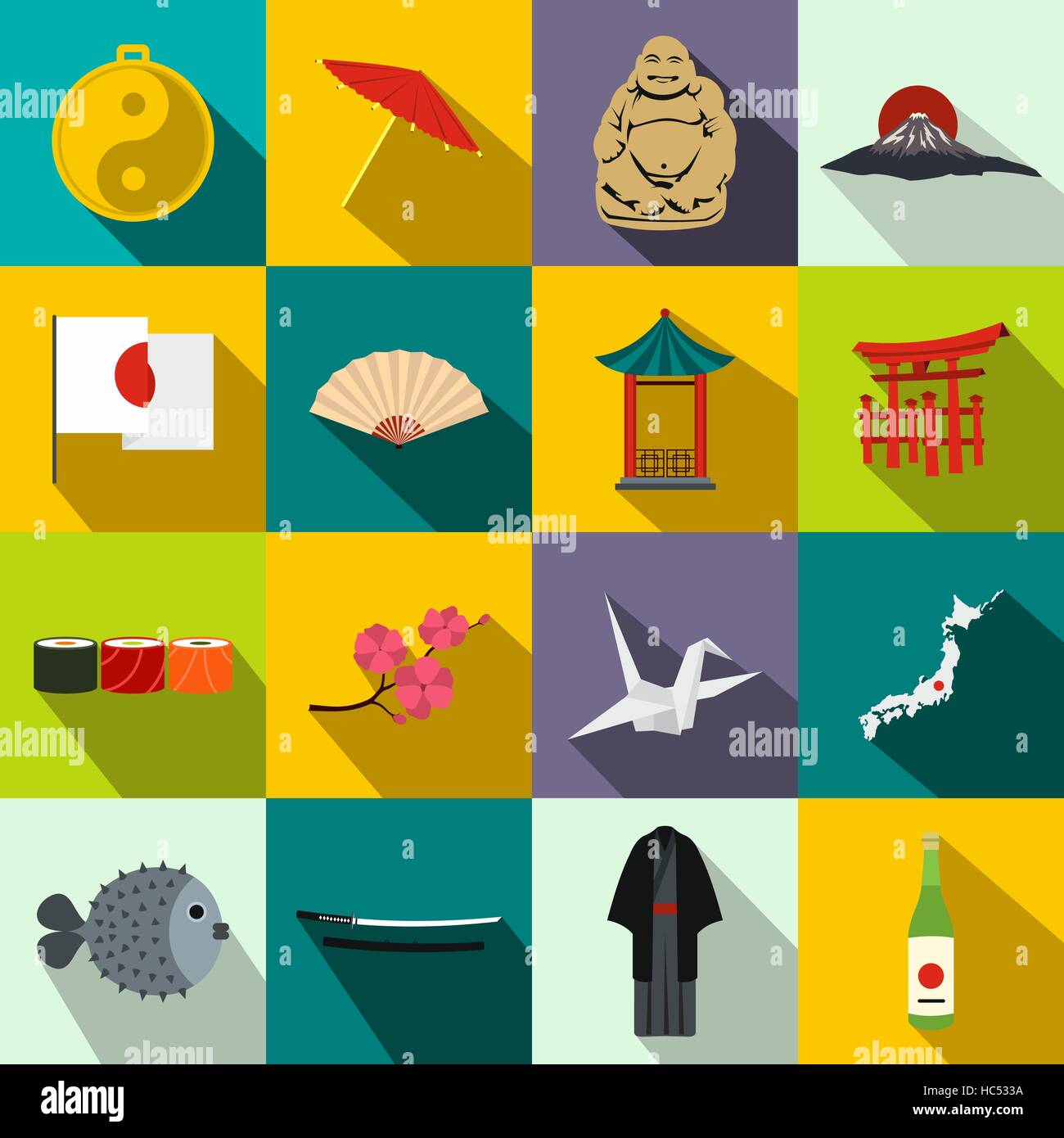 Geisha japan painting Stock Vector Images - Alamy