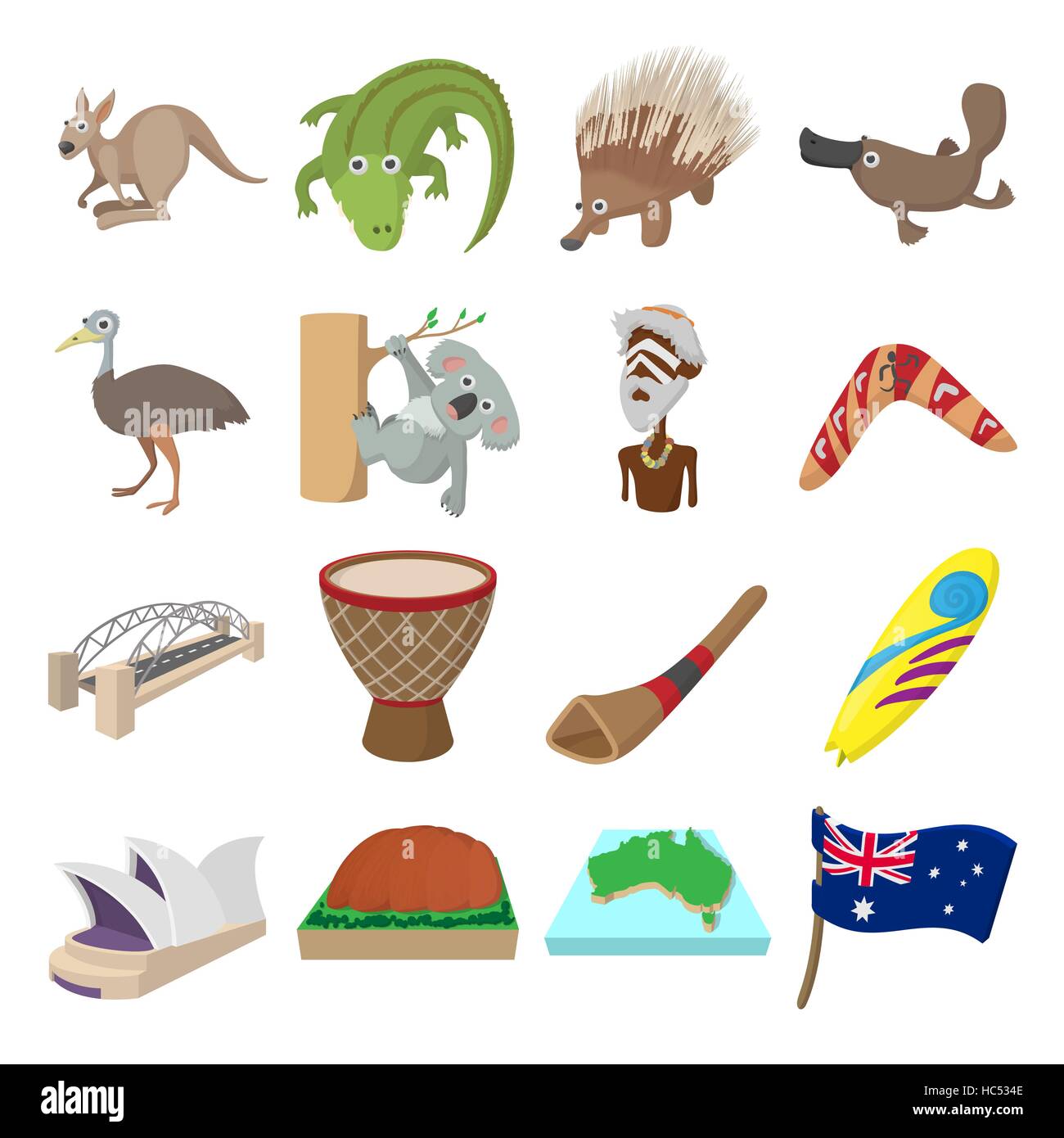 Map of australia koala icons hi-res stock photography and images - Alamy