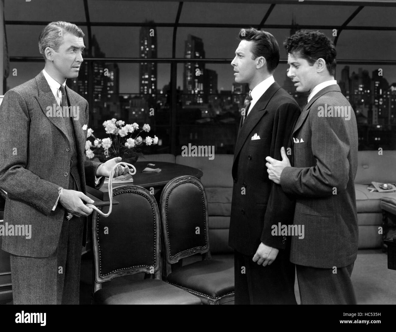 ROPE, James Stewart, John Dall, Farley Granger, 1948 Stock Photo - Alamy