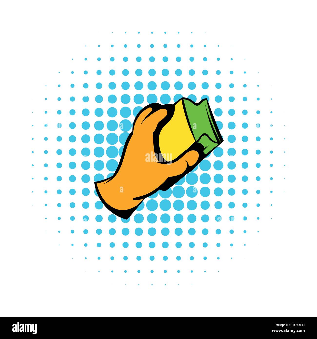 Hand holding duster Stock Vector Images - Alamy