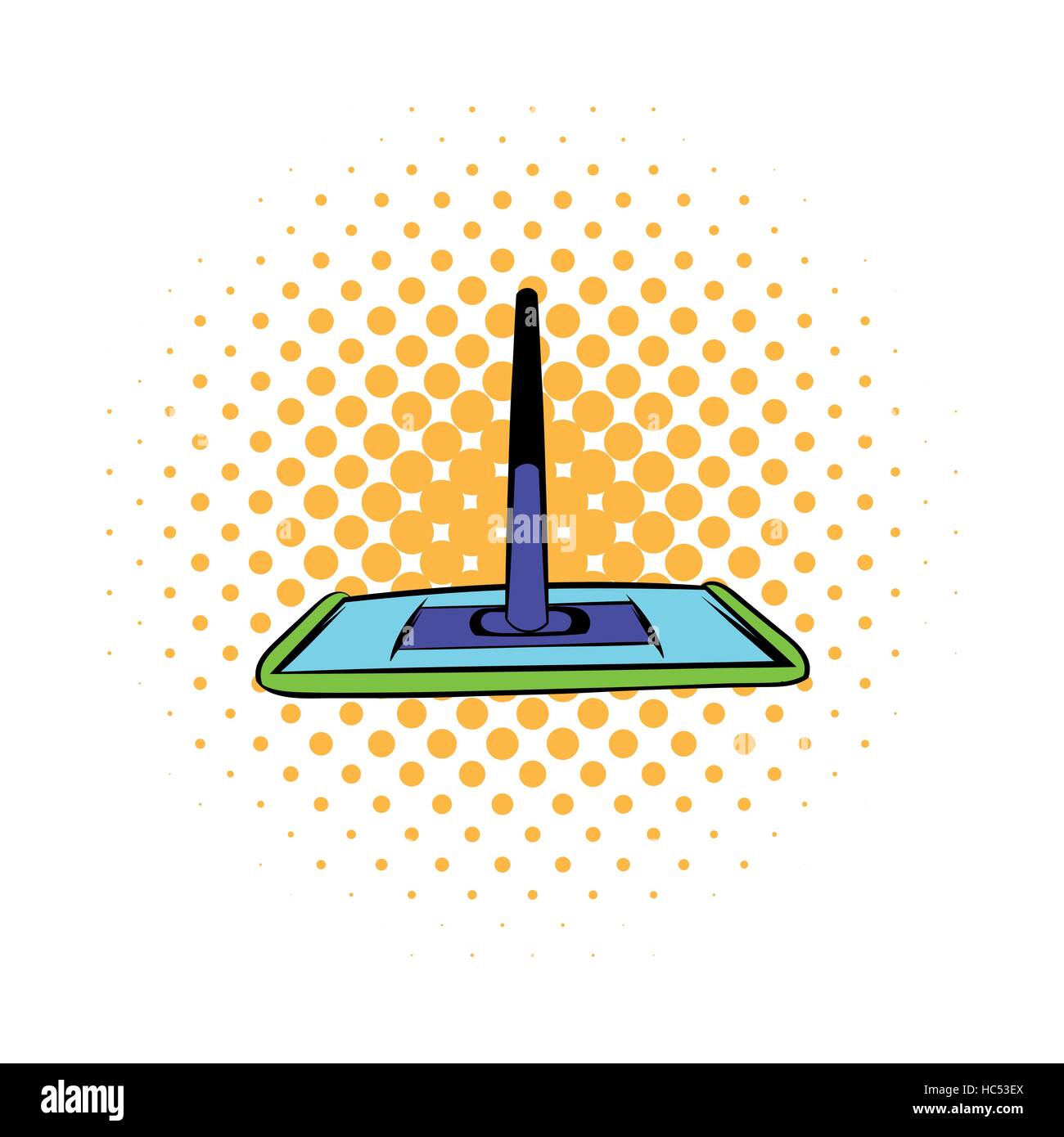 Floor cleaning mop icon, comics style Stock Vector Image & Art - Alamy