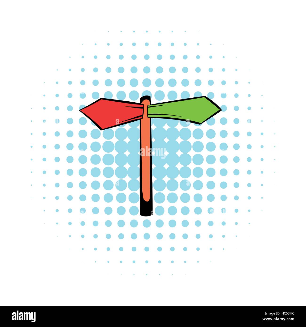 Direction signs icon, comics style Stock Vector Image & Art - Alamy