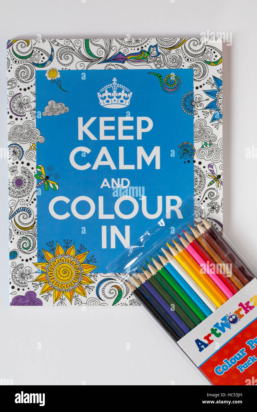 Colouring book and pencils hi-res stock photography and images - Alamy