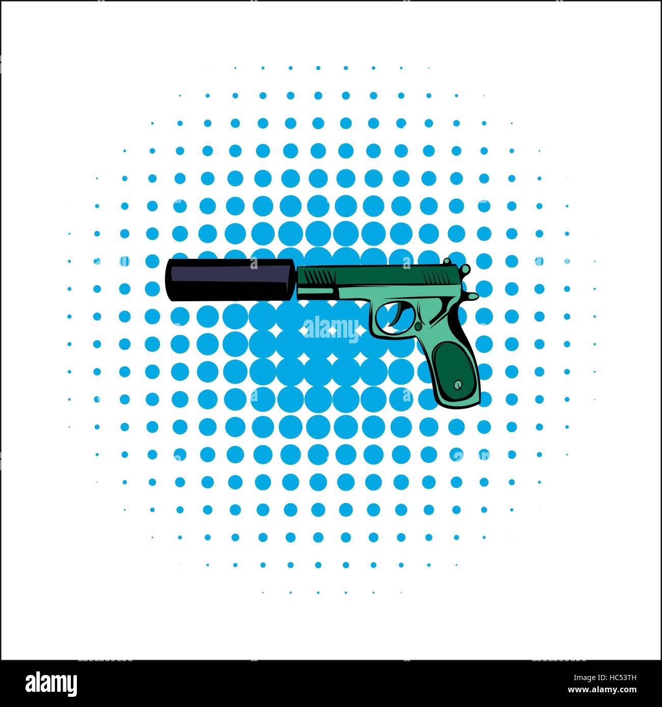 Firearm gun pistol weapon armament Stock Vector Images - Alamy