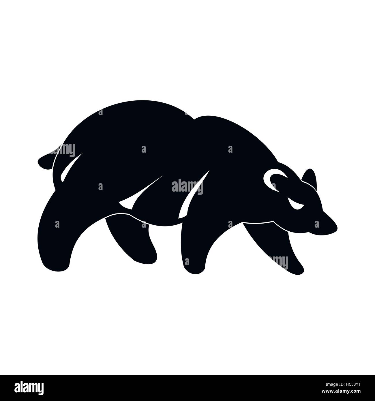 Bear icon, simple style Stock Vector Image & Art - Alamy