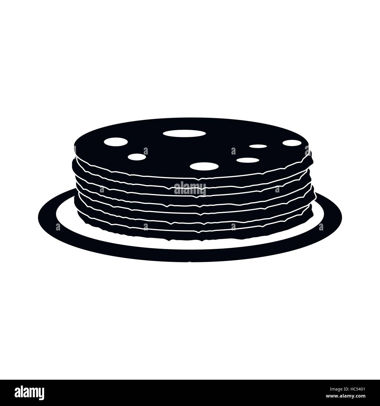 Roasted pancakes icon, simple style Stock Vector Image & Art - Alamy