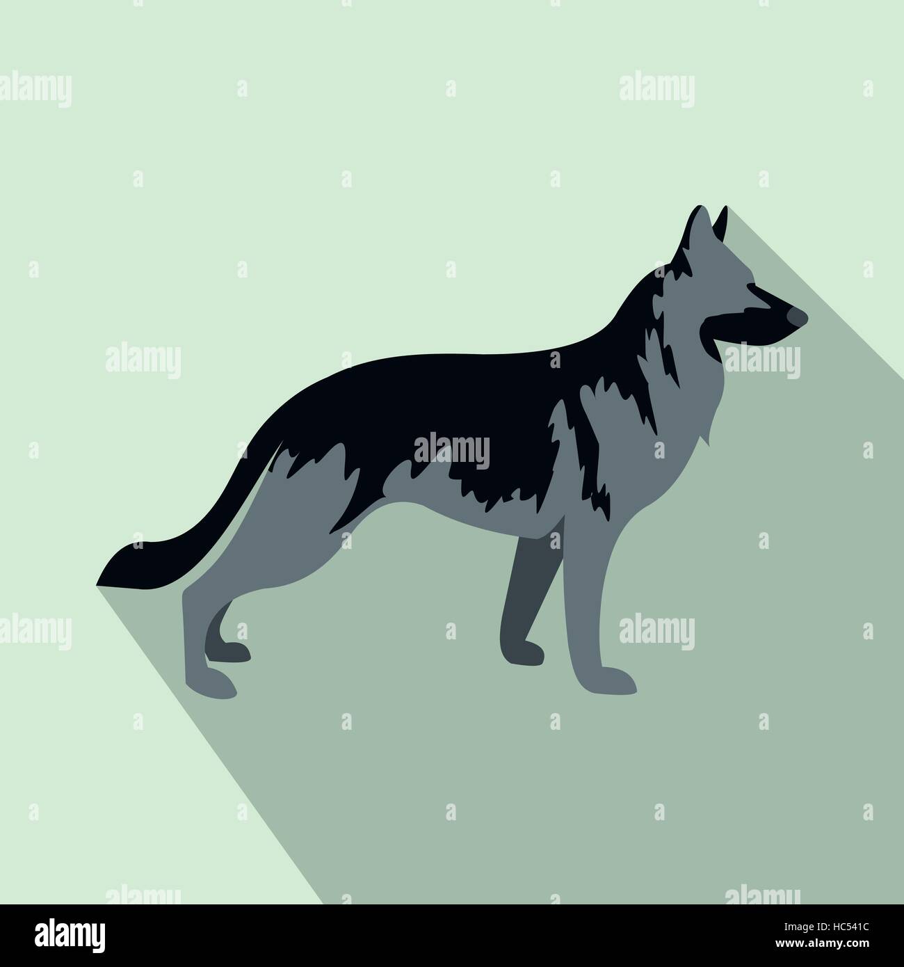 Adult german shepherd standing Stock Vector Images - Alamy