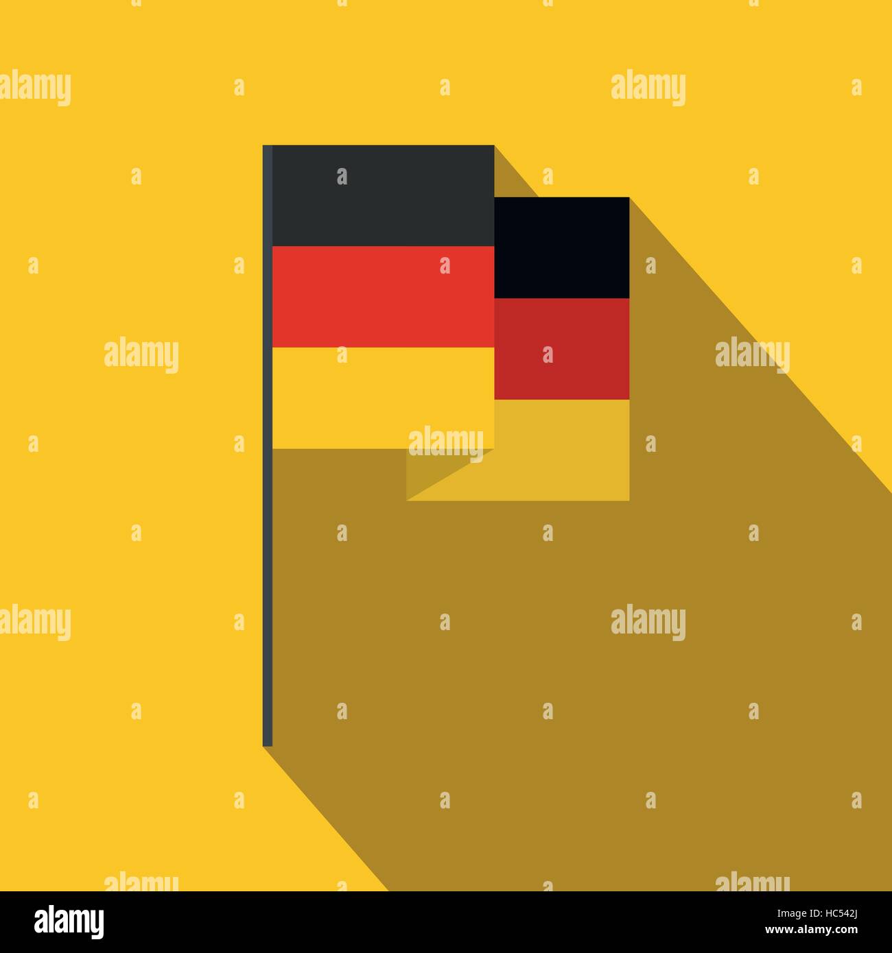 Germany flag icon, flat style Stock Vector Image & Art - Alamy