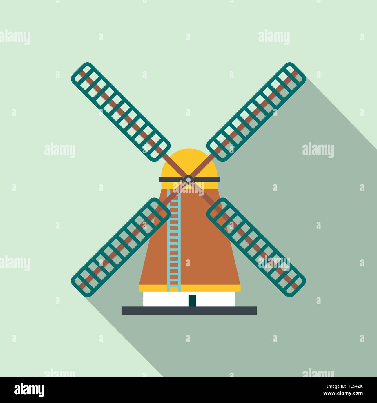Windmill icon, flat style Stock Vector Image & Art - Alamy