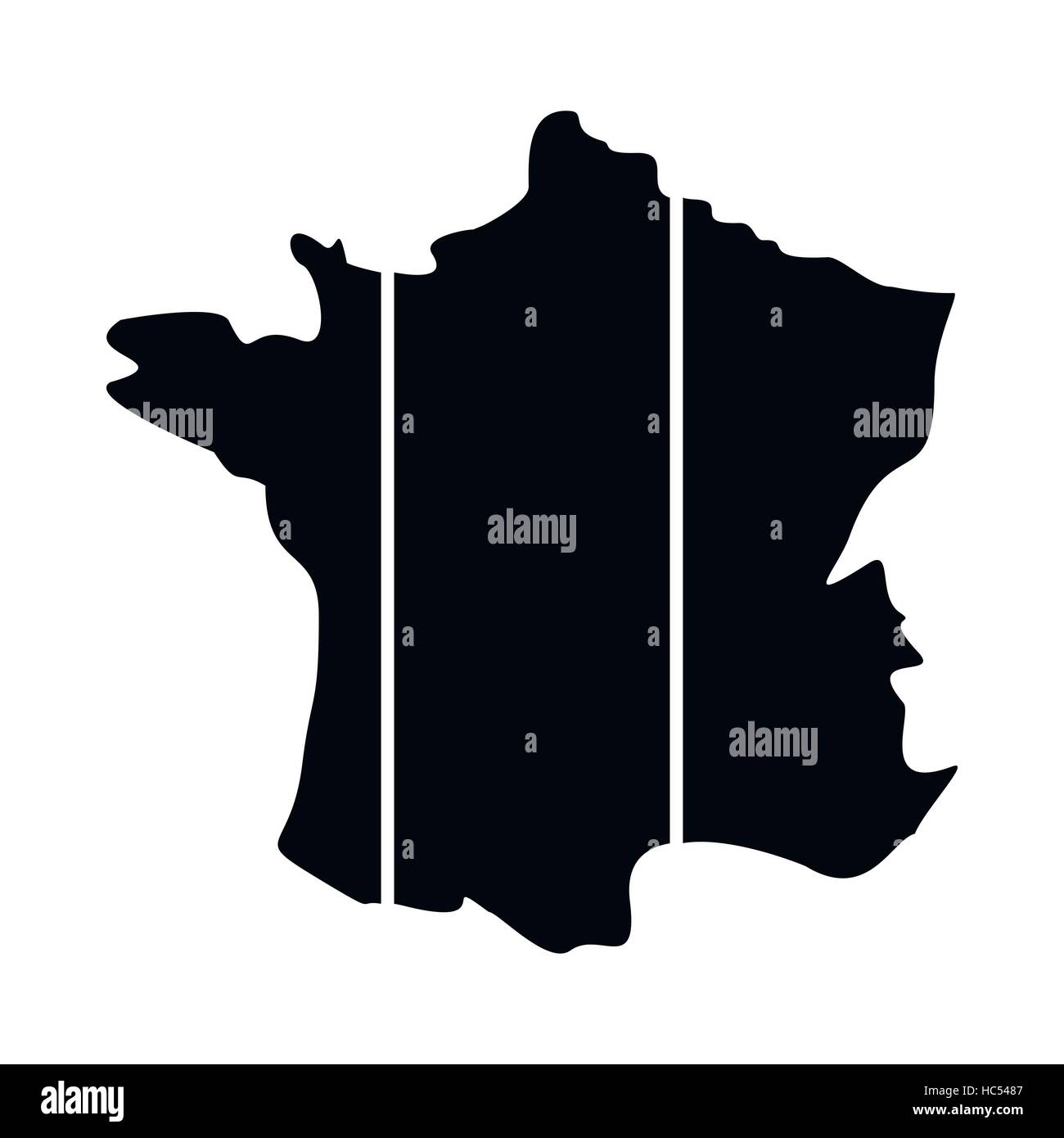 Map of central paris france Cut Out Stock Images & Pictures - Alamy
